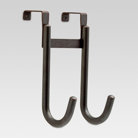 Threshold | Accents | Smooth Over The Door Double Hook In Oil Rubbed ...